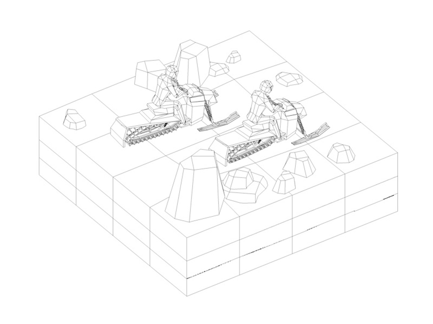 3D Illustration Cartoon Snow Model - TurboSquid 1373520