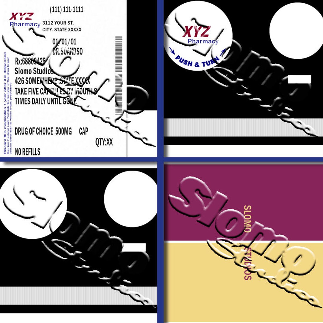 prescription bottle pill script 3d model