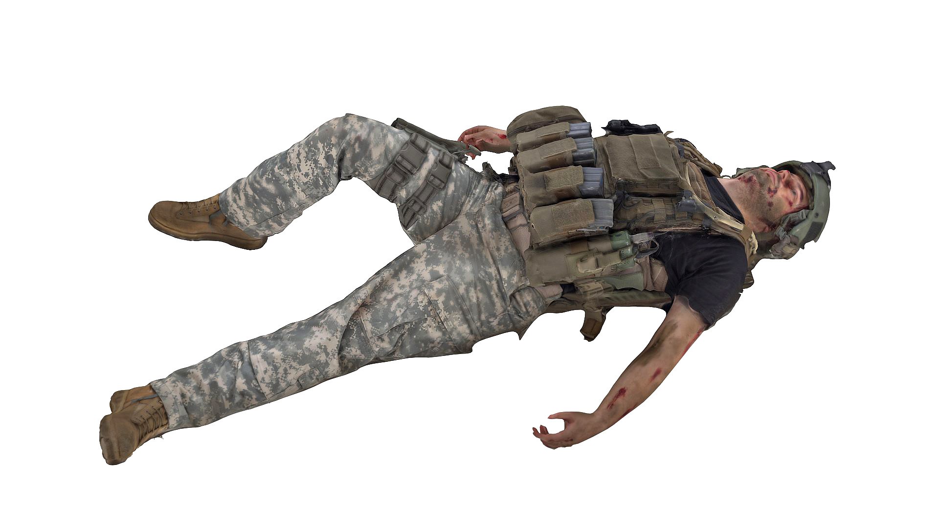 3d Dead Soldier Model