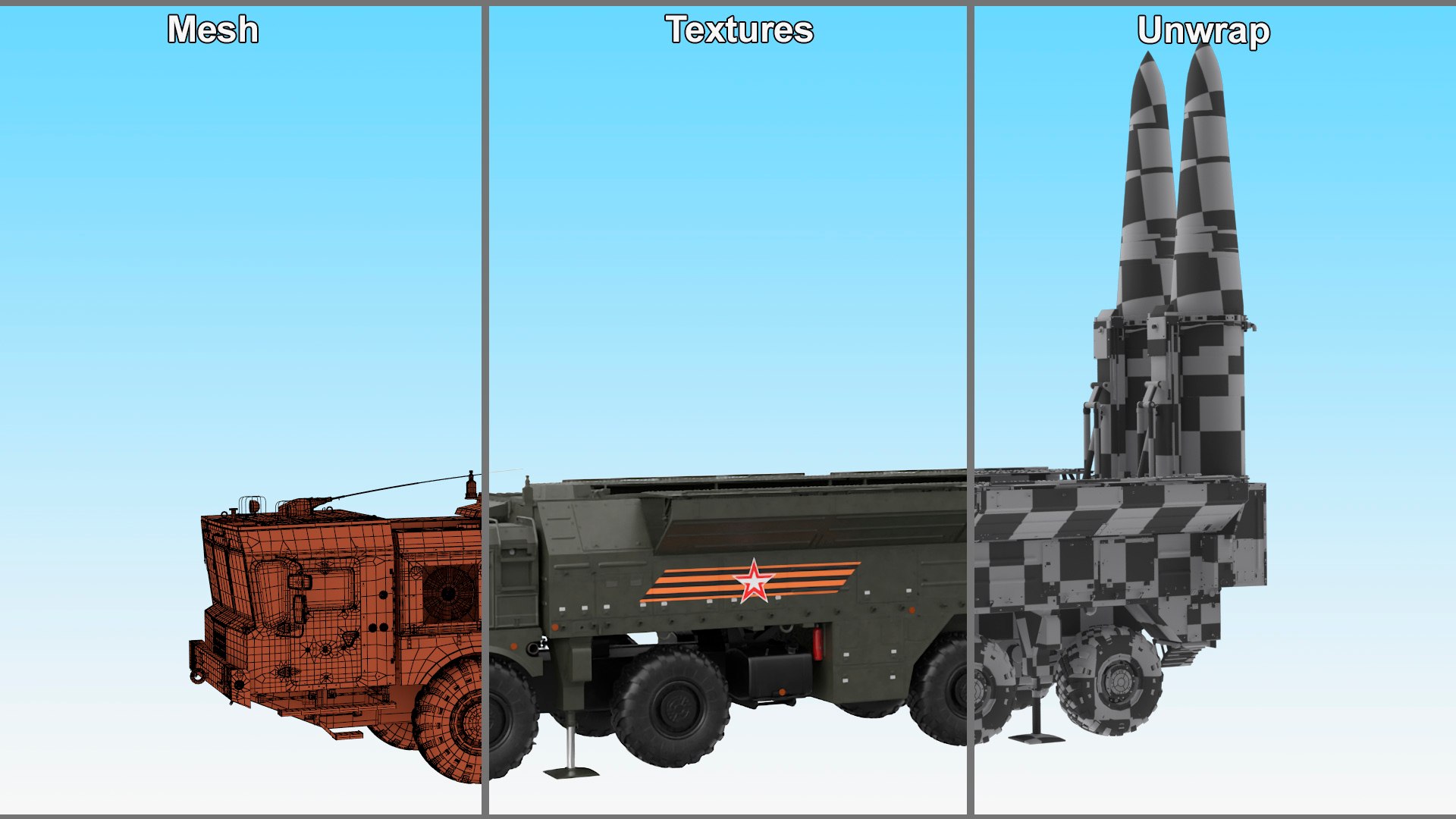 3D Missile System Iskander SS-26 Stone In Ready - TurboSquid 2287731