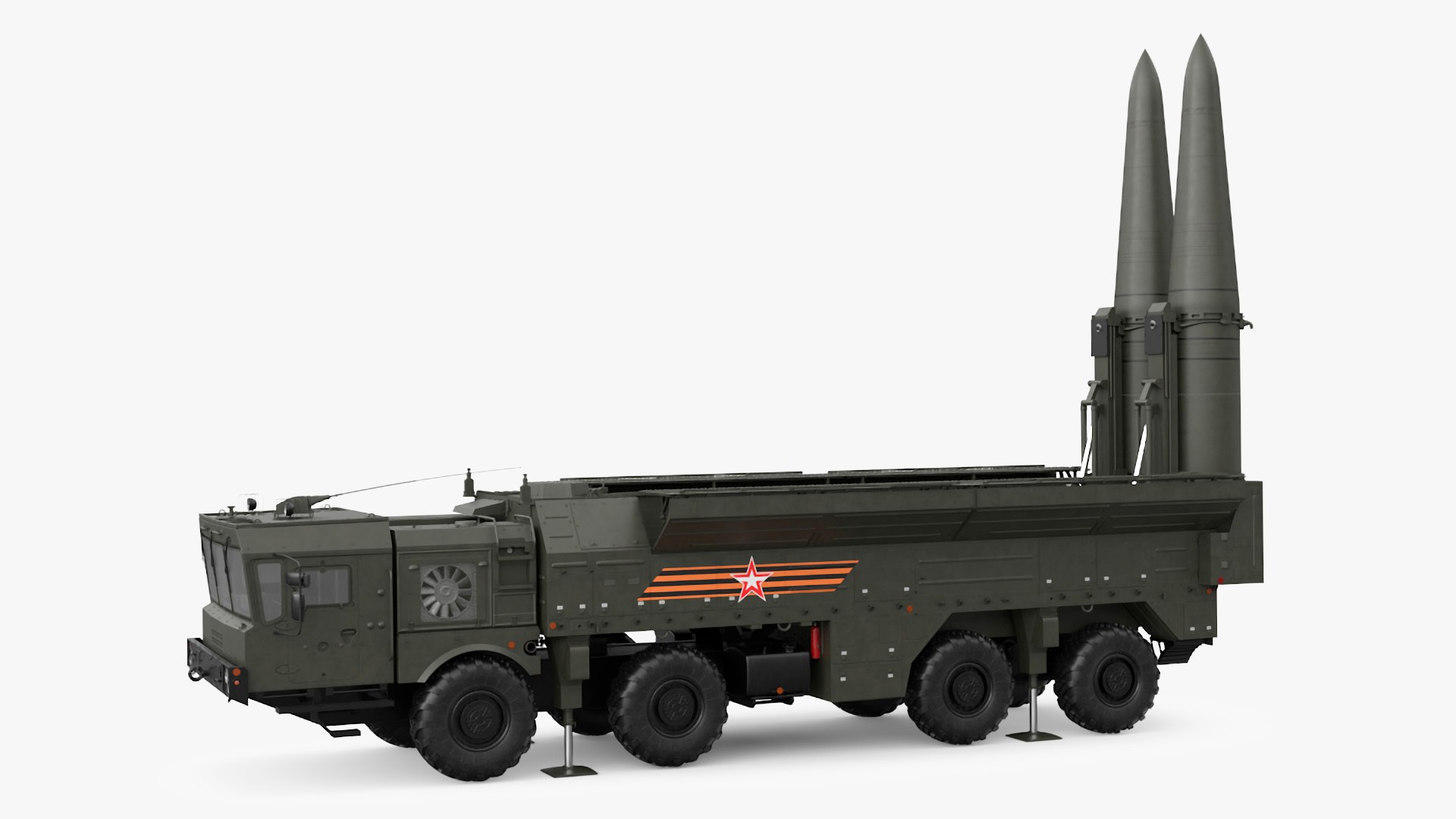 3D Missile System Iskander SS-26 Stone In Ready - TurboSquid 2287731