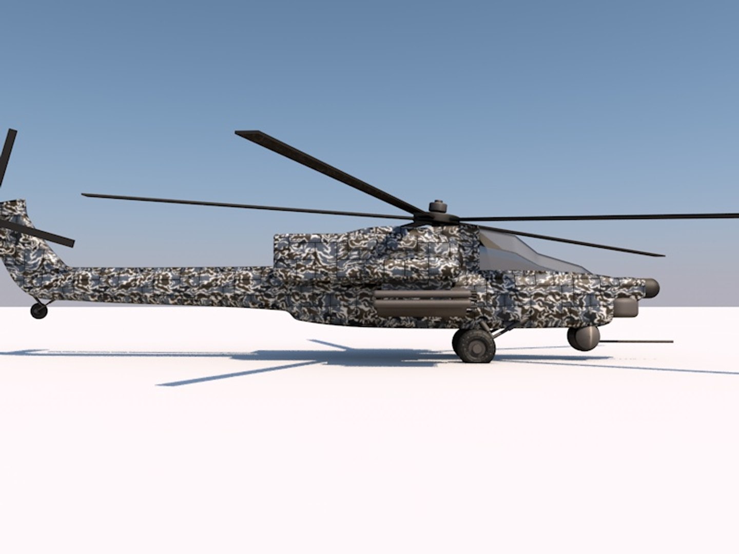 Mil Mi-28 Havoc Helicopter 3d C4d