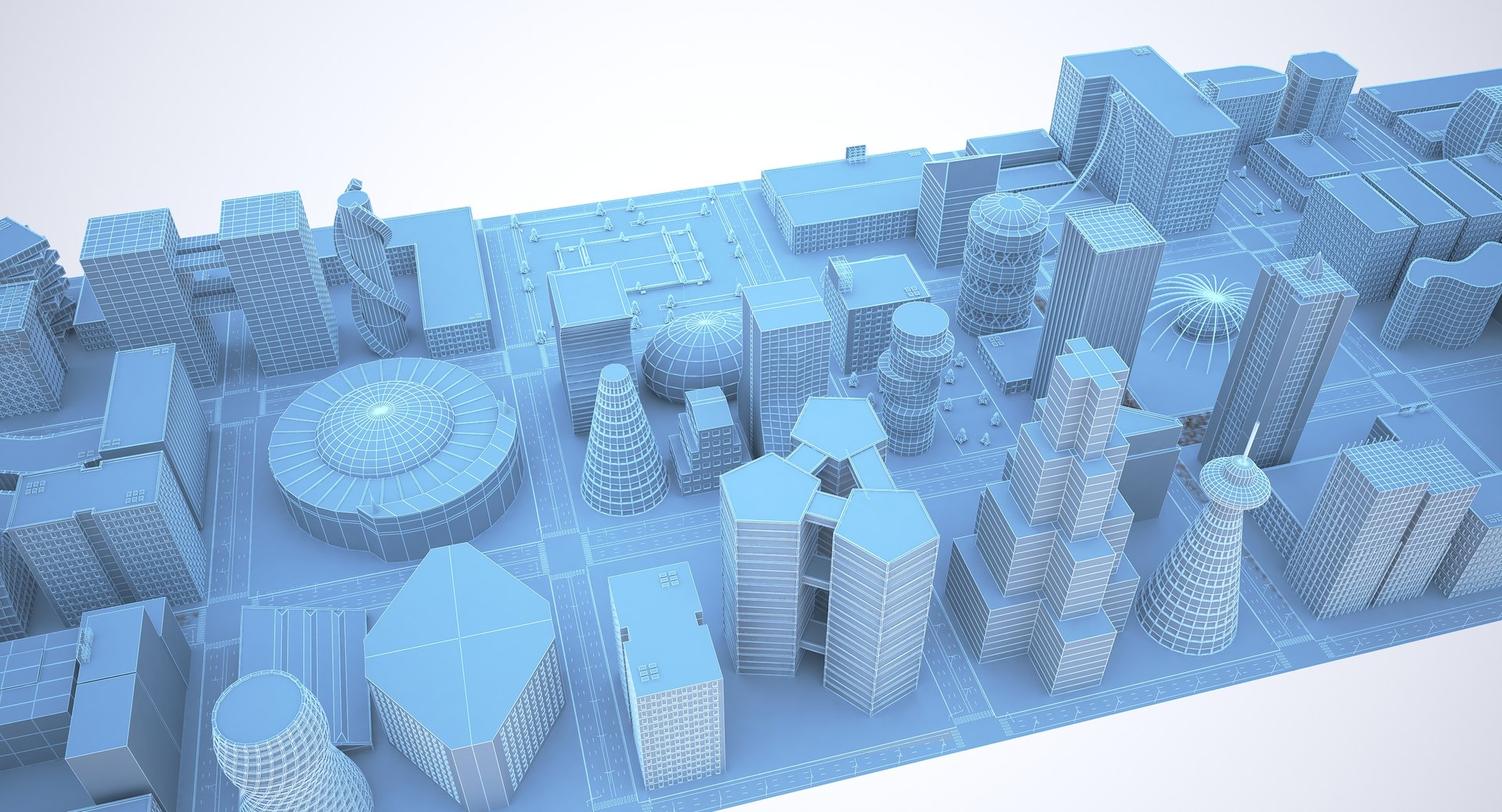 Big City Scene 3D - TurboSquid 1195959