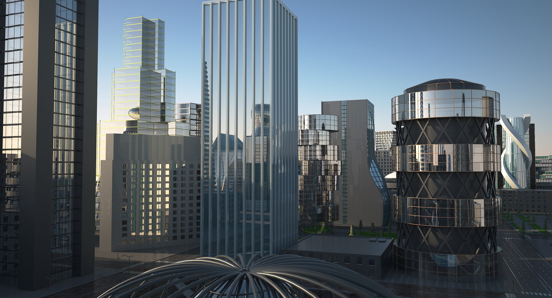 Big City Scene 3D - TurboSquid 1195959