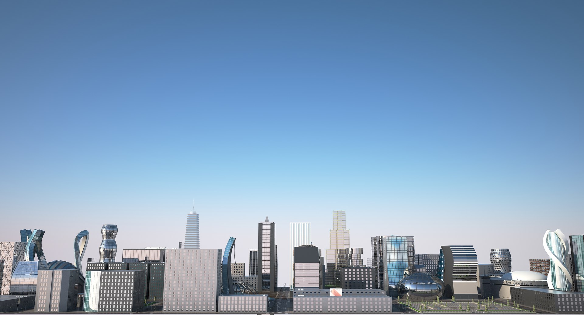 Big City Scene 3D - TurboSquid 1195959