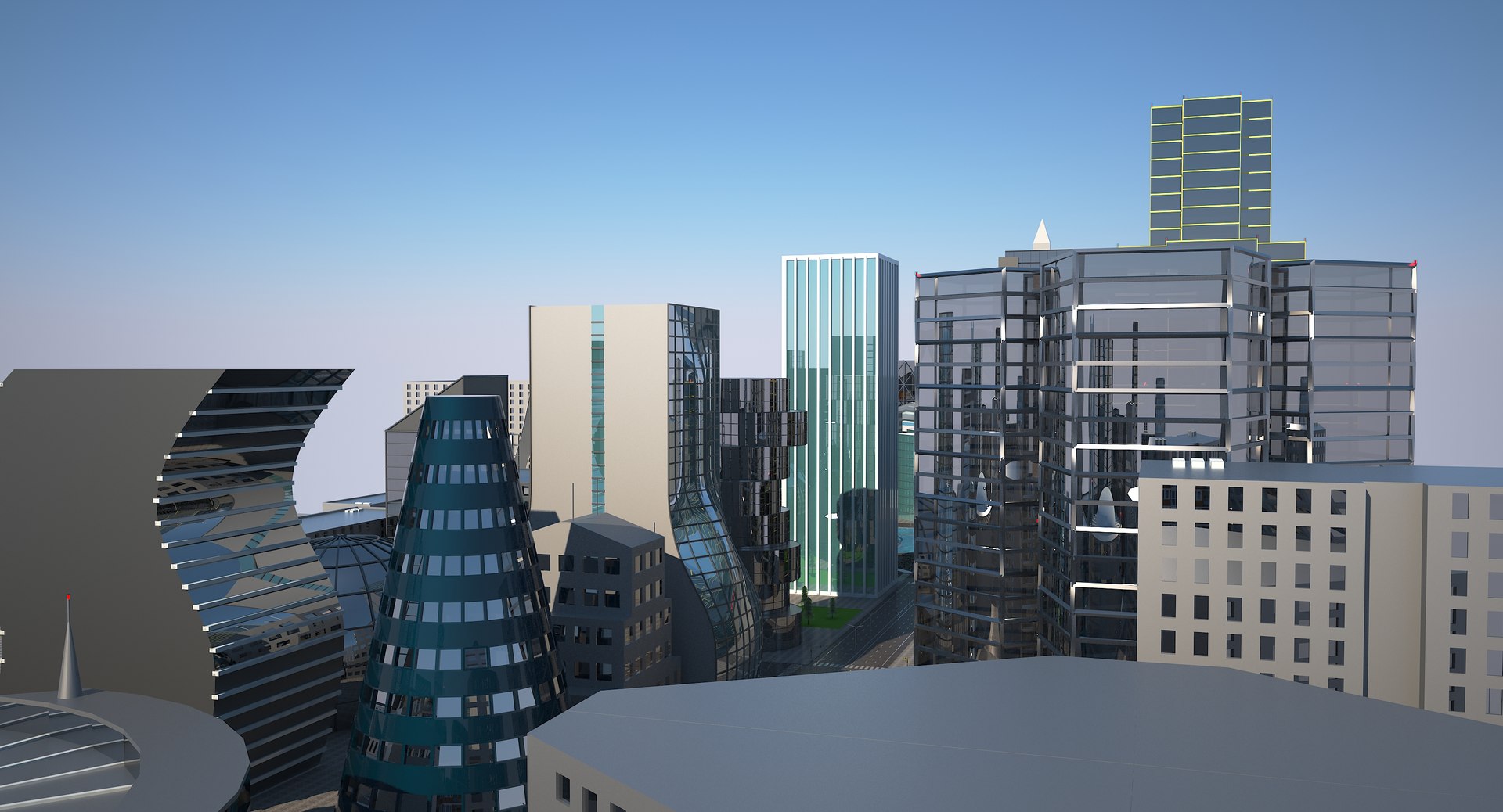 Big City Scene 3D - TurboSquid 1195959