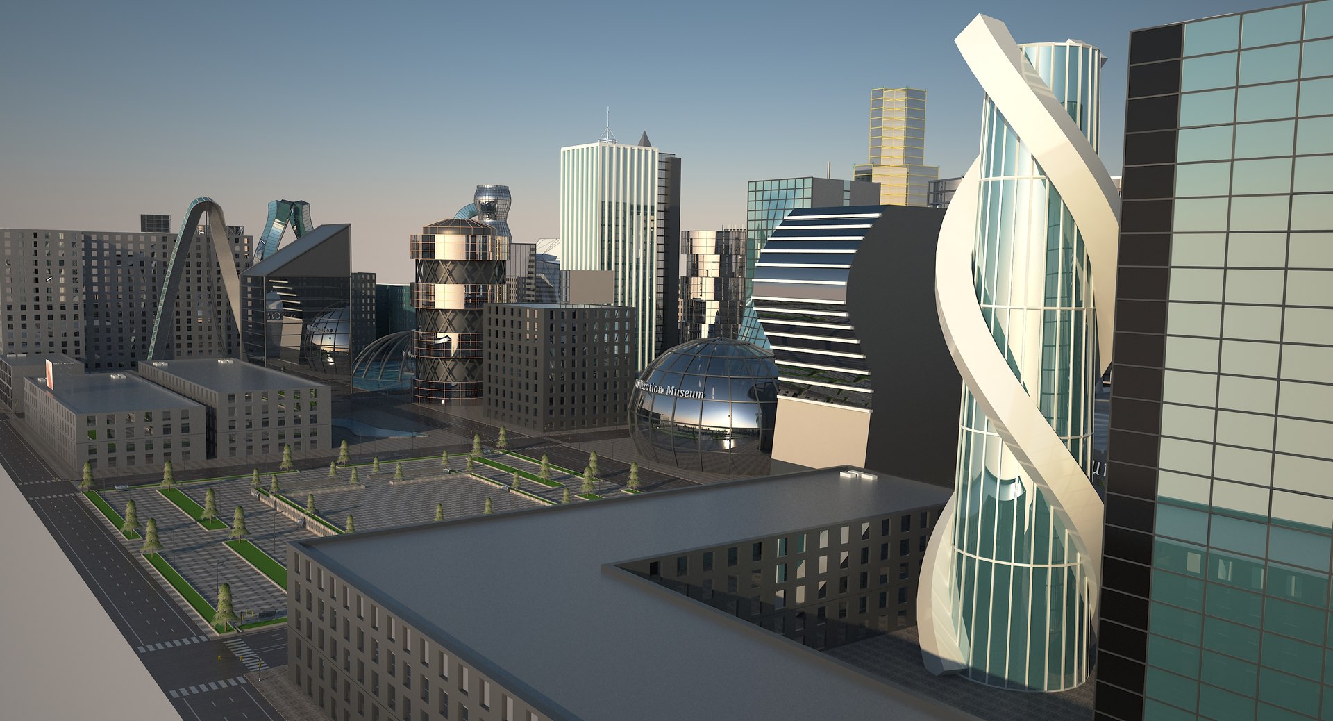 Big City Scene 3D - TurboSquid 1195959