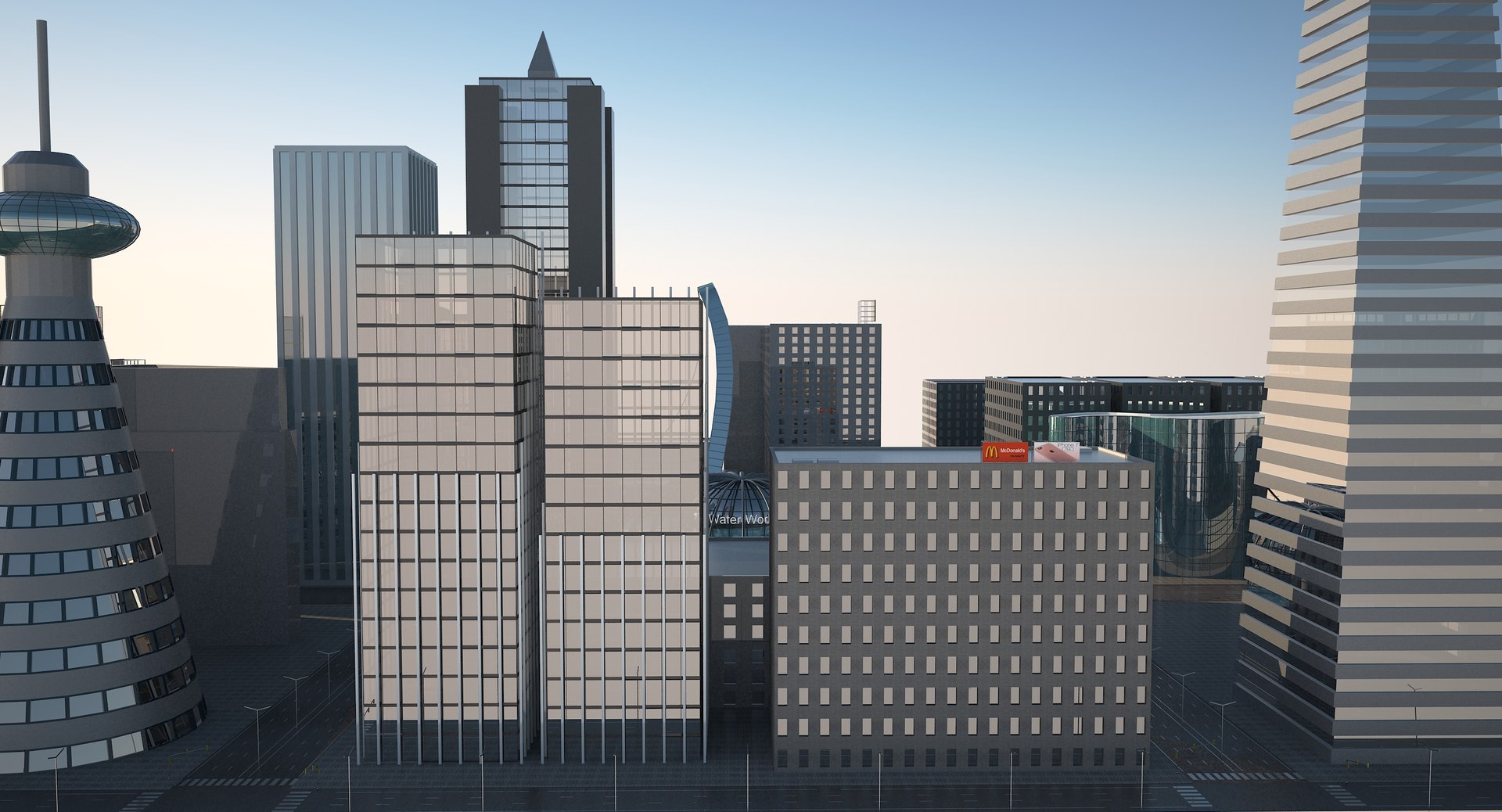 Big City Scene 3D - TurboSquid 1195959