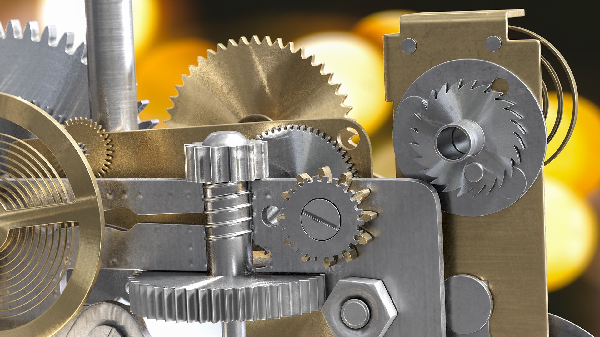 Clockwork gear counter mechanism model - TurboSquid 1652214