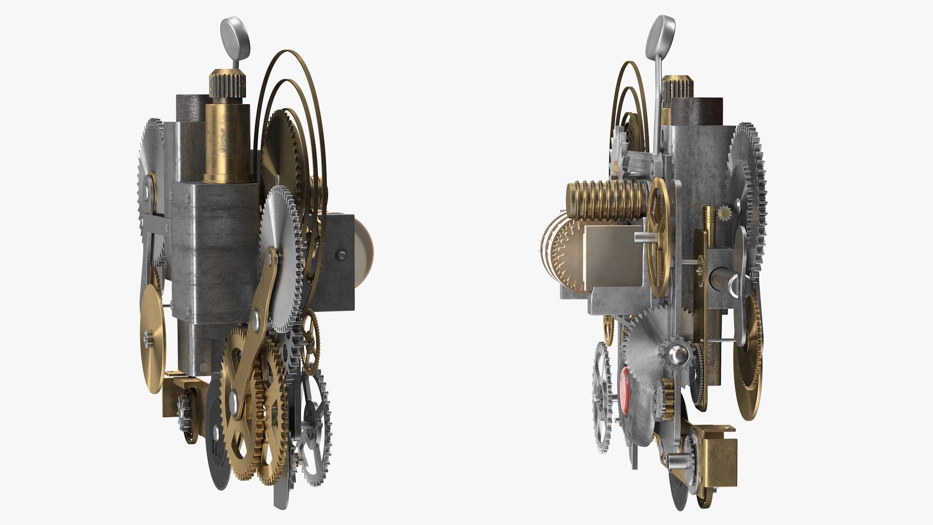 Clockwork gear counter mechanism model - TurboSquid 1652214