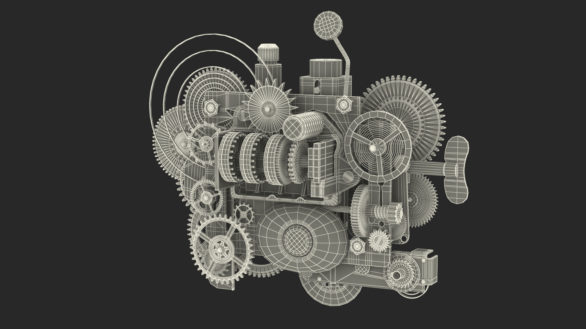 Clockwork Gear Counter Mechanism Model - TurboSquid 1652214