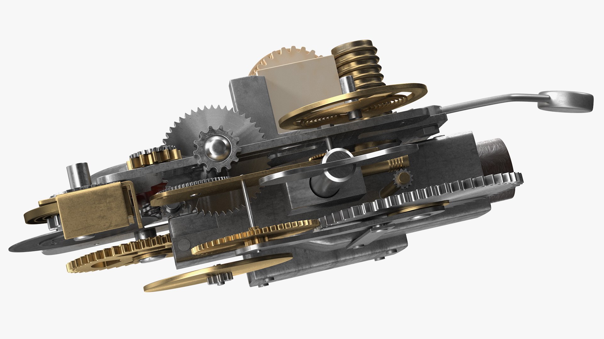 Clockwork gear counter mechanism model - TurboSquid 1652214