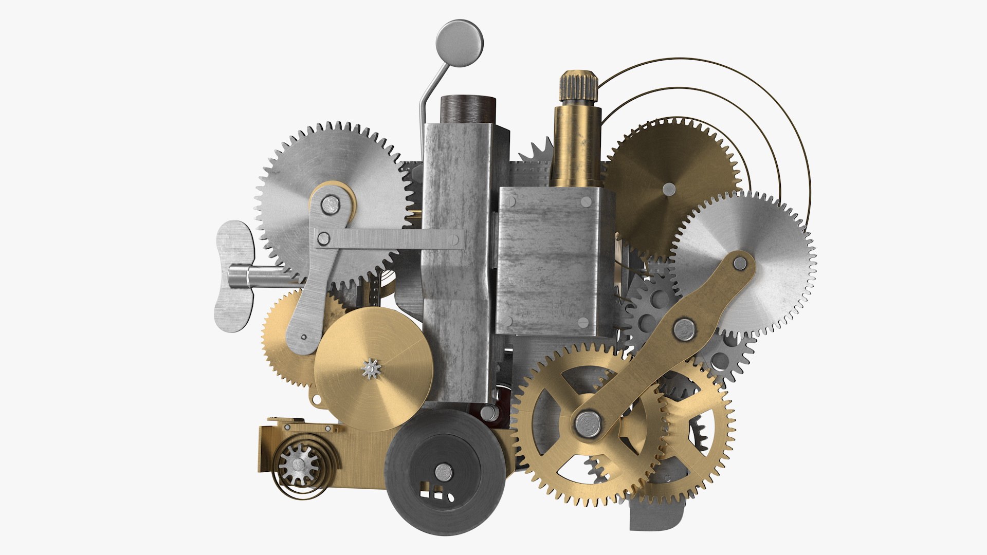 Clockwork gear counter mechanism model - TurboSquid 1652214