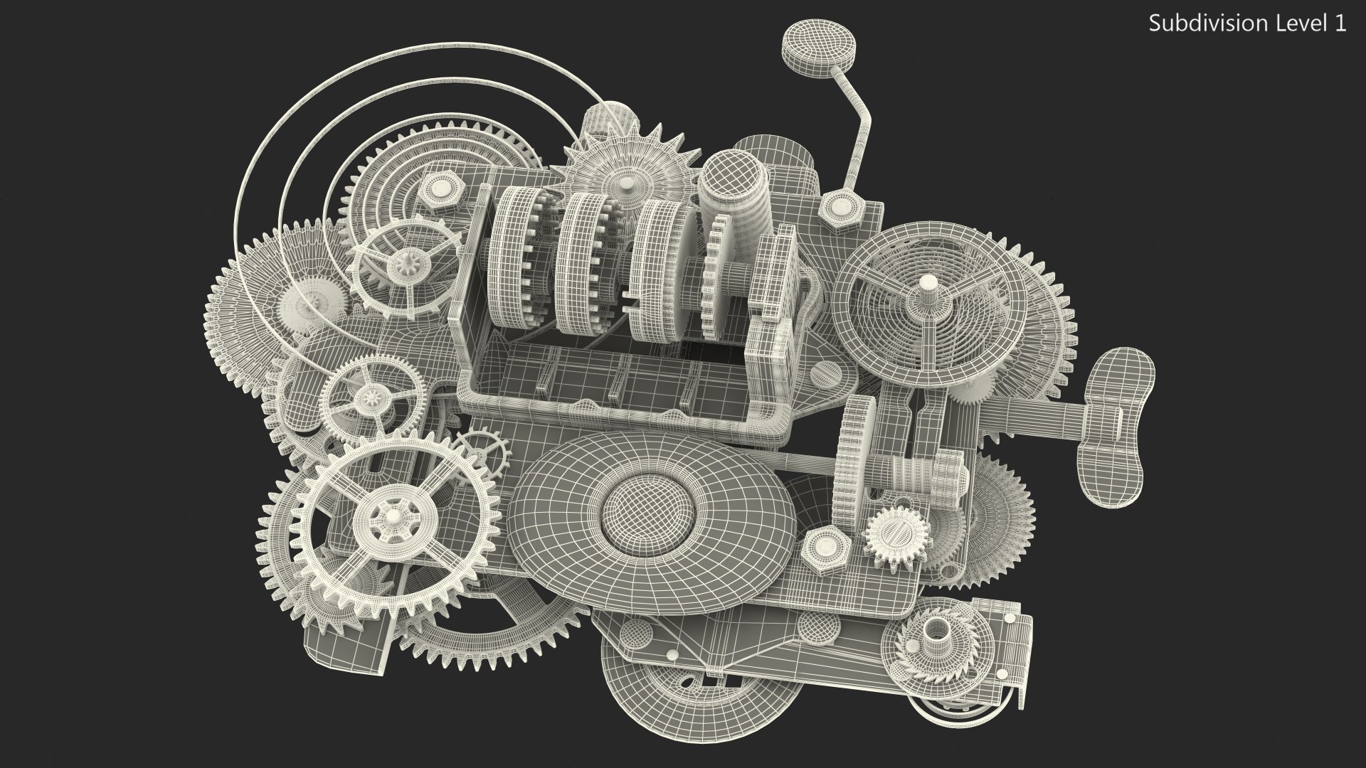 Clockwork gear counter mechanism model - TurboSquid 1652214