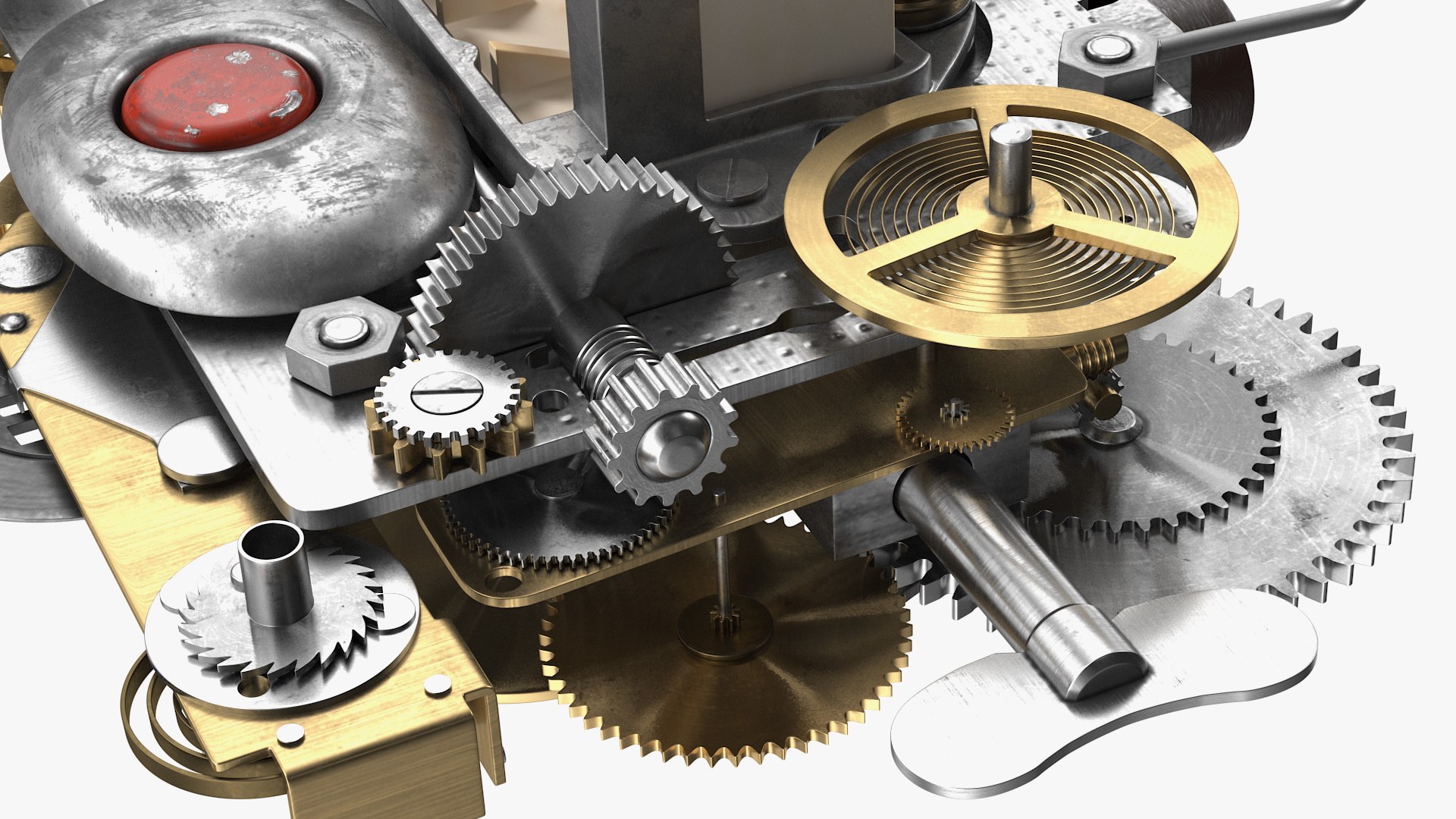 Clockwork gear counter mechanism model - TurboSquid 1652214