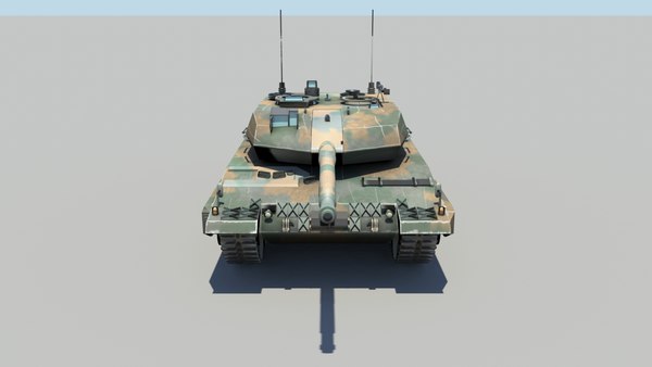 3d rigged leopard a6 tank model