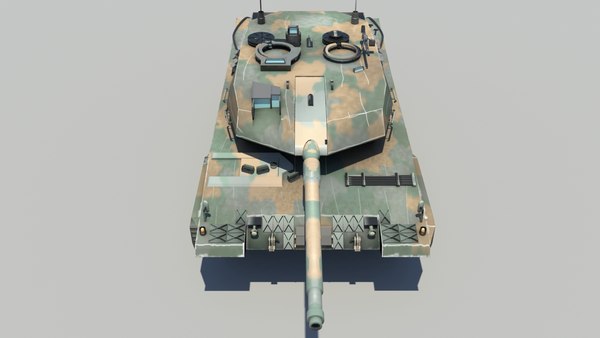 3d rigged leopard a6 tank model