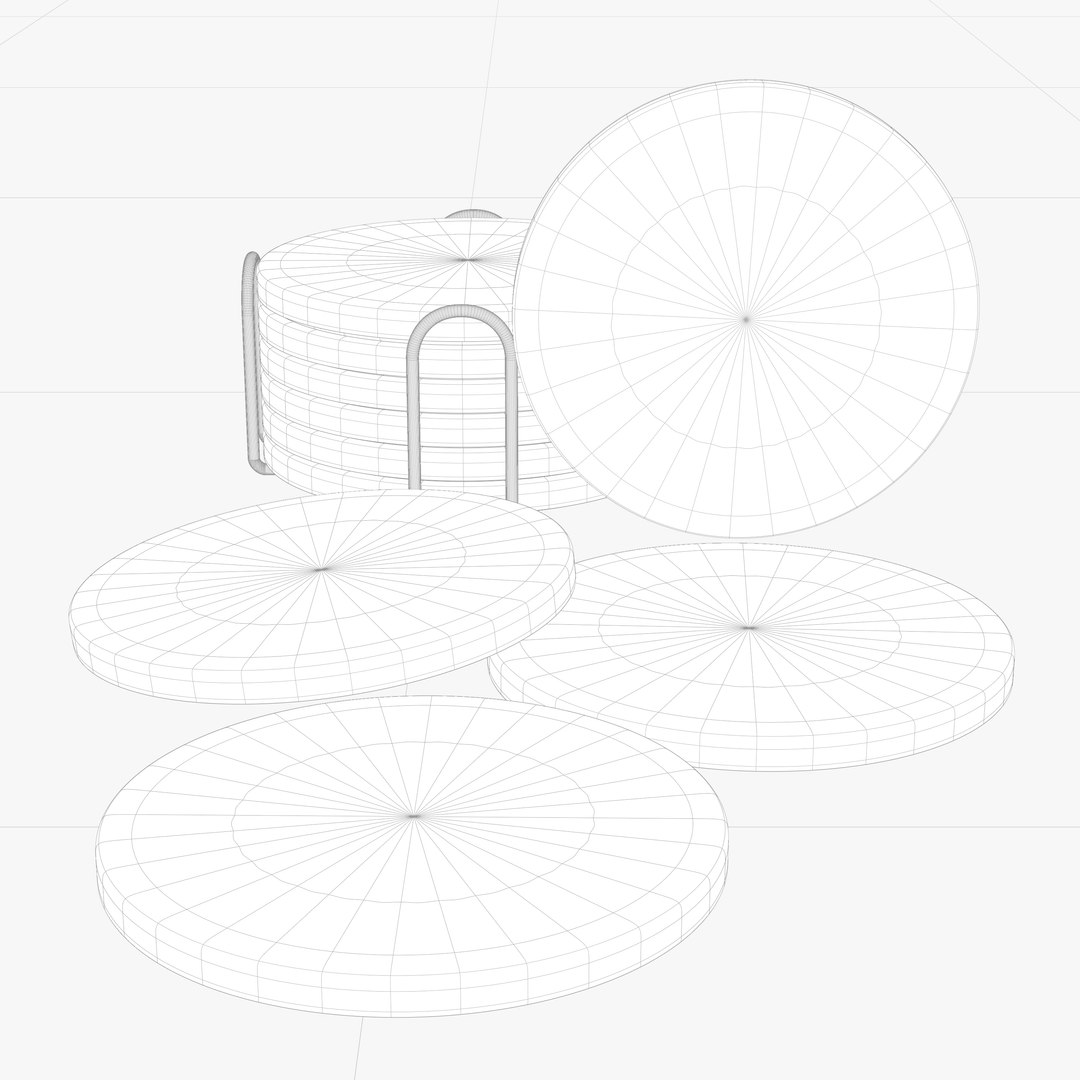 3D Round Wooden Coasters - 3D Model- Ready To Render - Blendr And ...