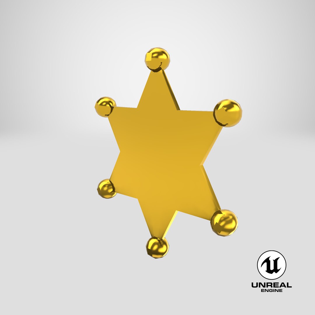 Sheriff star sherif 3D - TurboSquid 1576415