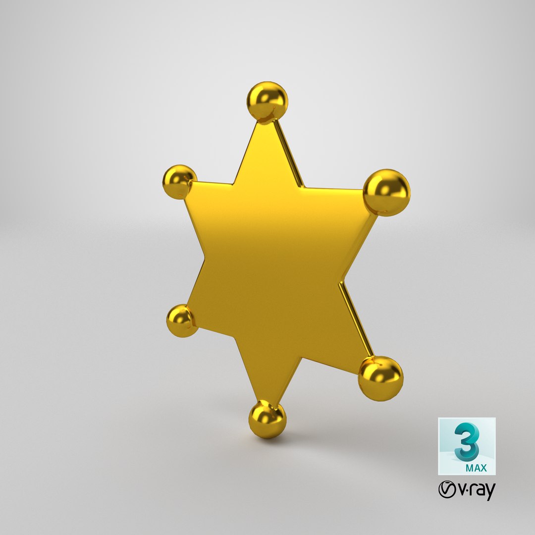 Sheriff star sherif 3D - TurboSquid 1576415