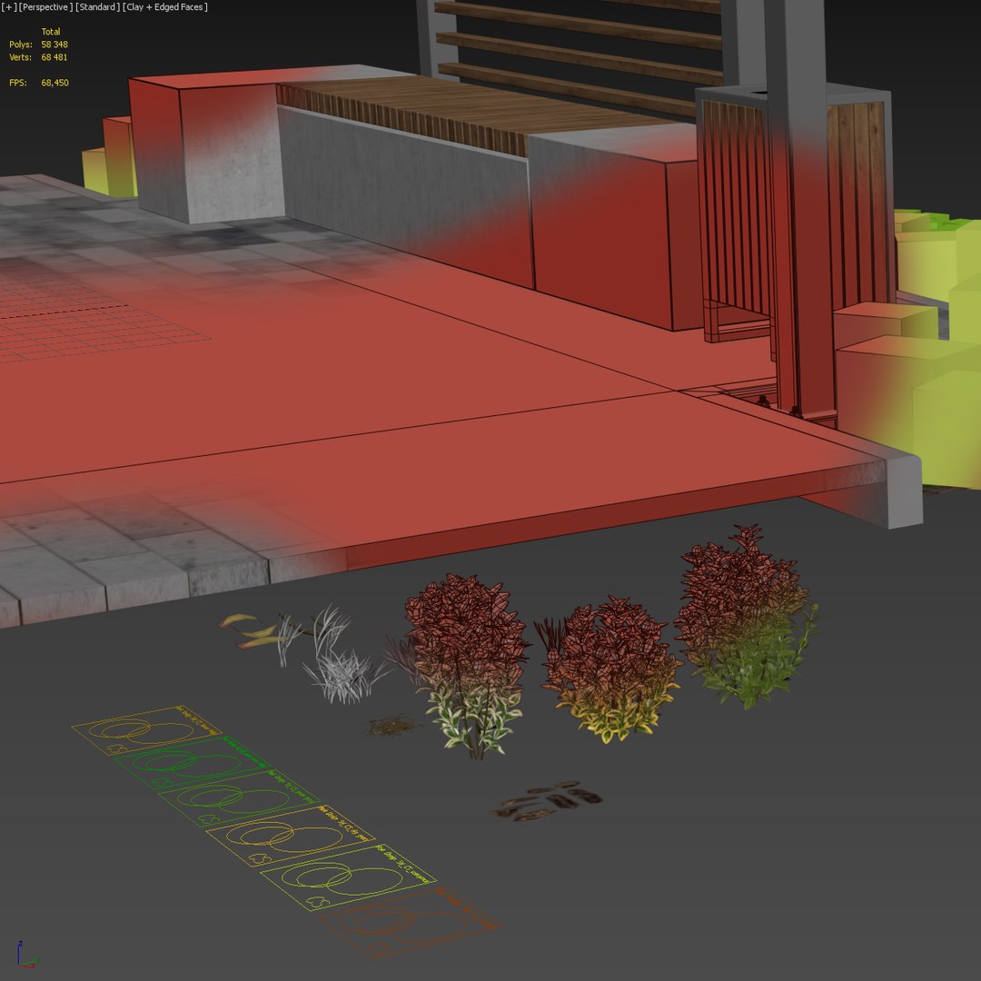 Park Design Set 3D Model - TurboSquid 1983886