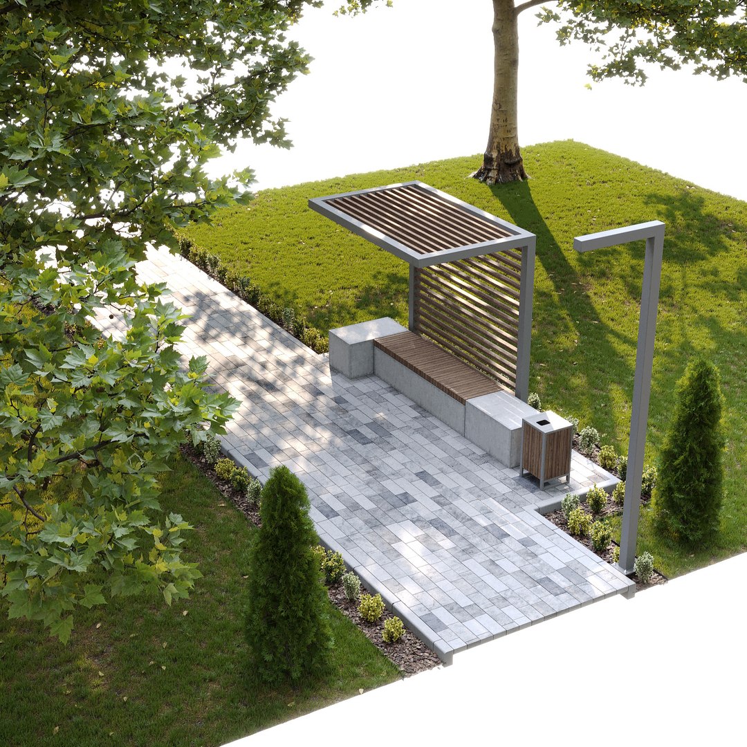 Park Design Set 3D Model - TurboSquid 1983886