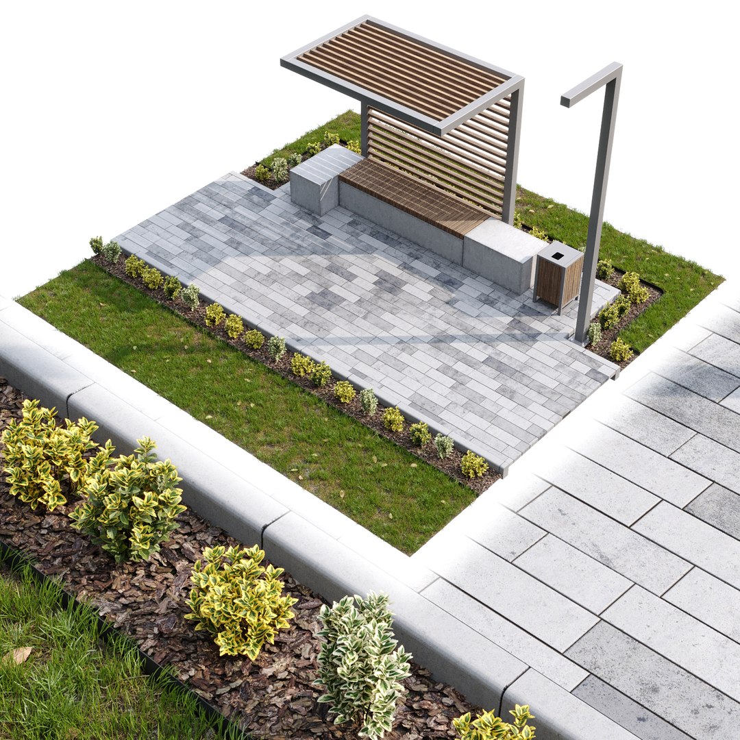 Park Design Set 3D Model - TurboSquid 1983886