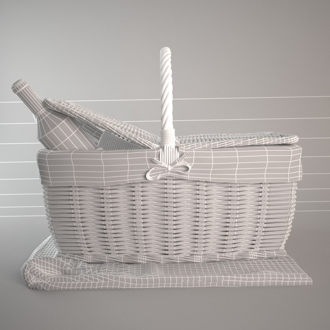 3d Picnic Basket Model