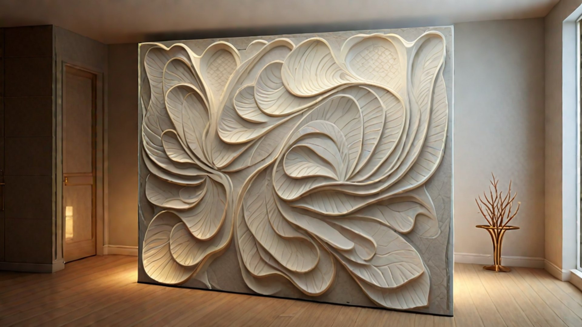 Modern Panel Wall Decor Set Relief Stl Mural CNC 165 3D Model ...