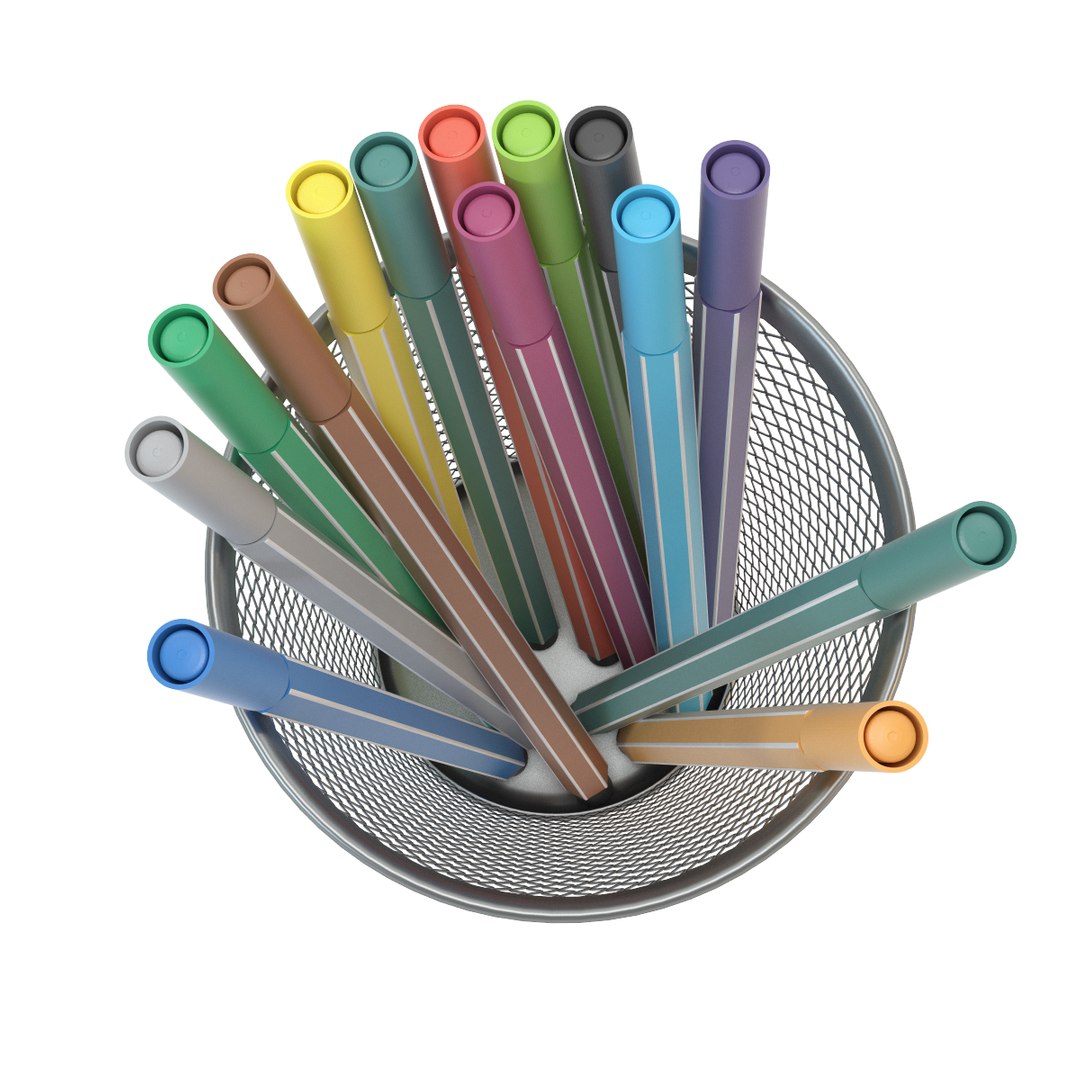 3d Model Felt Pens Holder