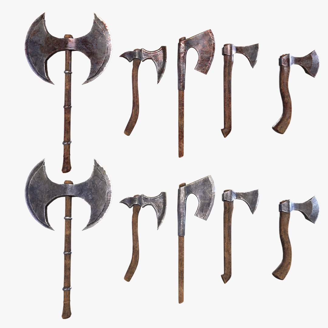 Medieval Axe Kit 3D Model - TurboSquid 2198253