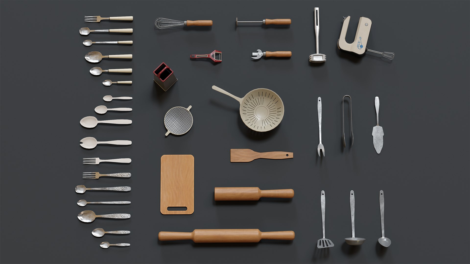 3D Kitchen Tools Model - TurboSquid 2229480