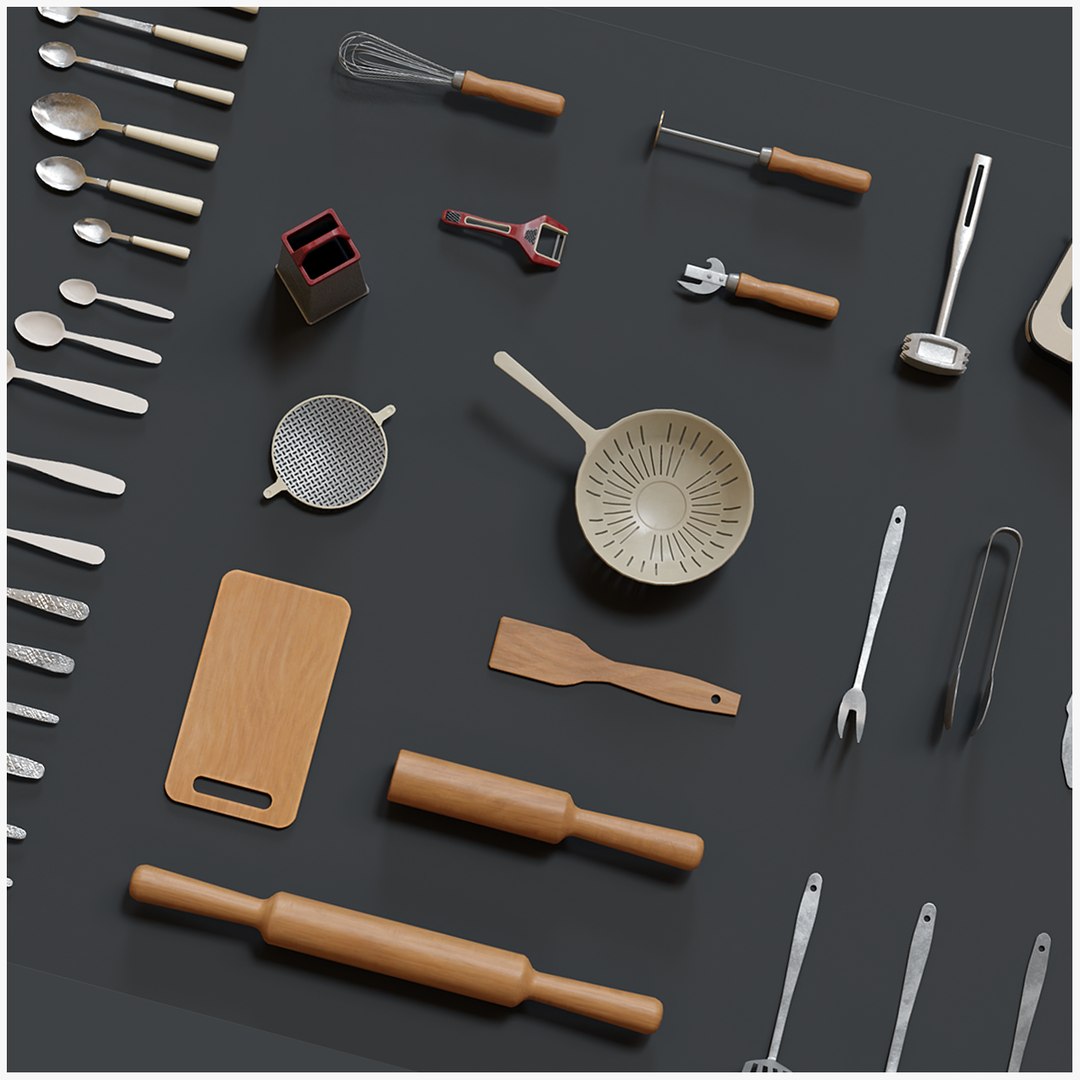 3D Kitchen Tools Model - TurboSquid 2229480