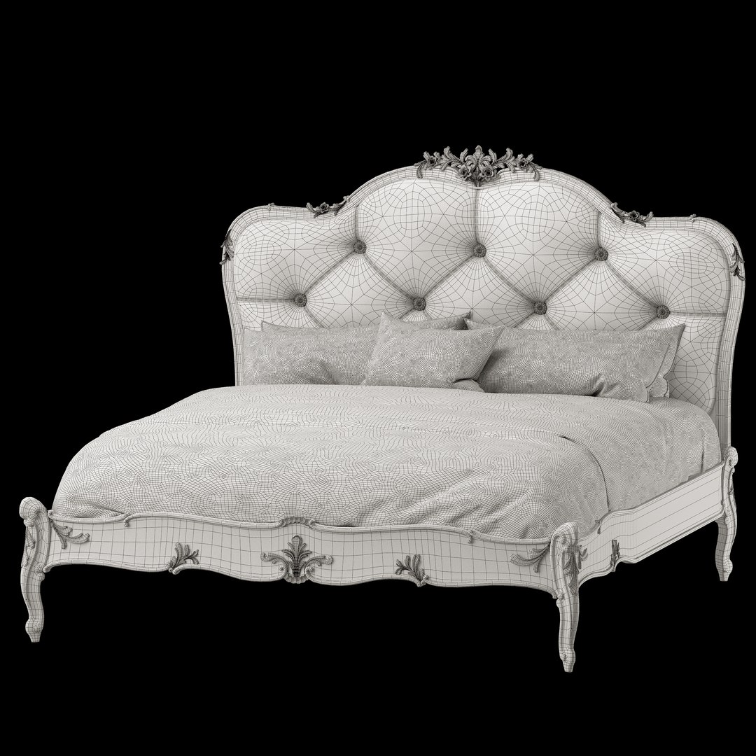 3D Model Silvano Grifoni Bed 2474 - TurboSquid 2050157