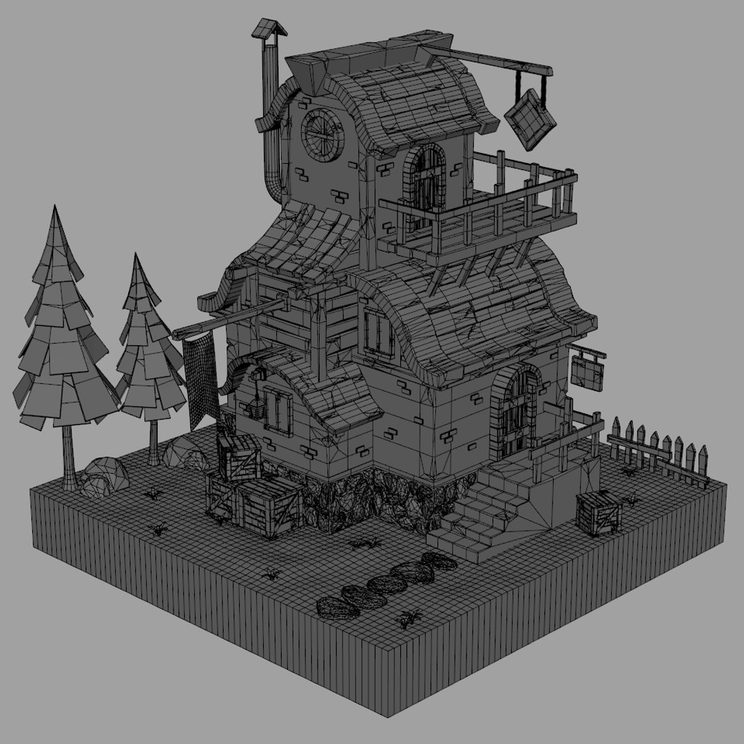 Stylized House 02 3D model - TurboSquid 1815960