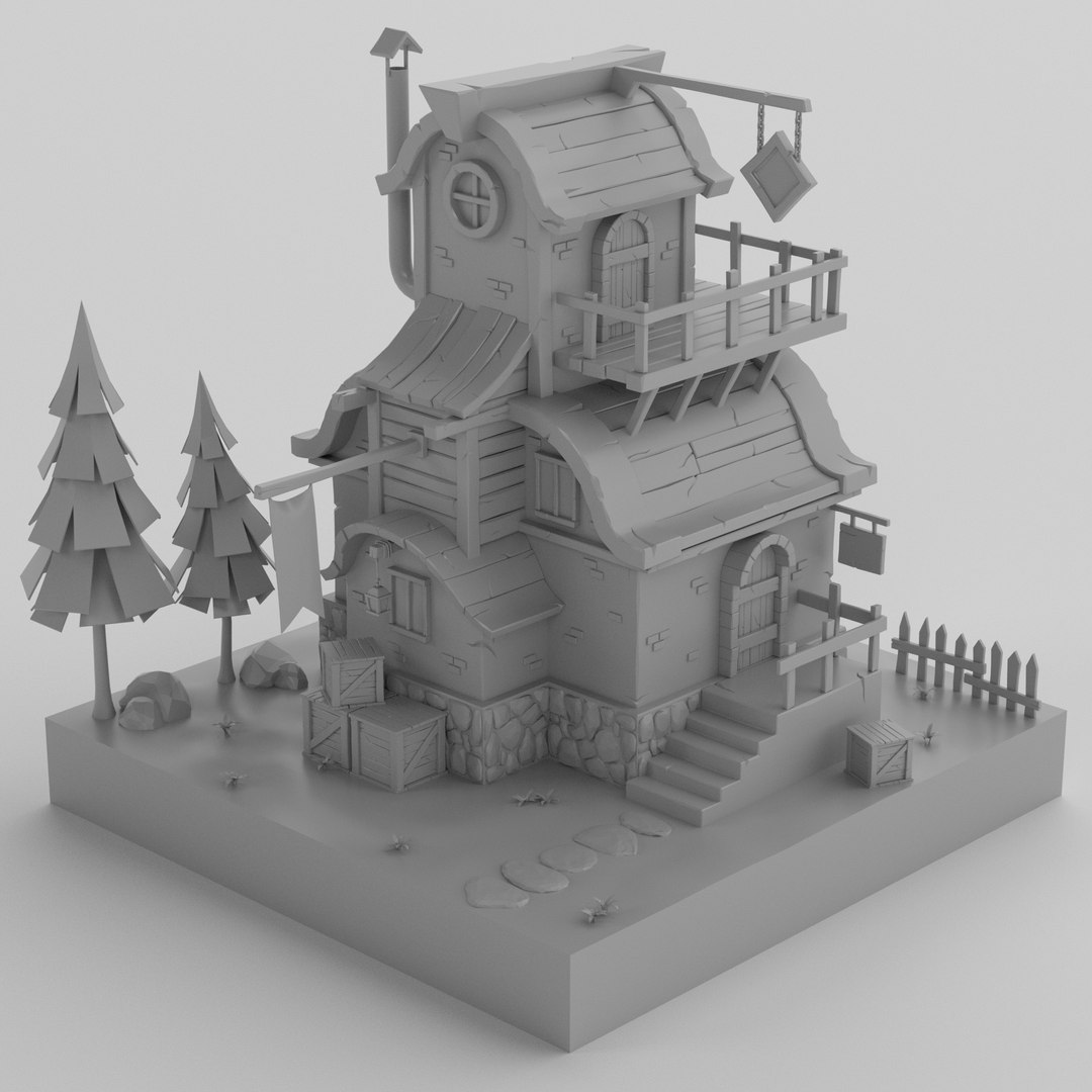 Stylized House 02 3D model - TurboSquid 1815960