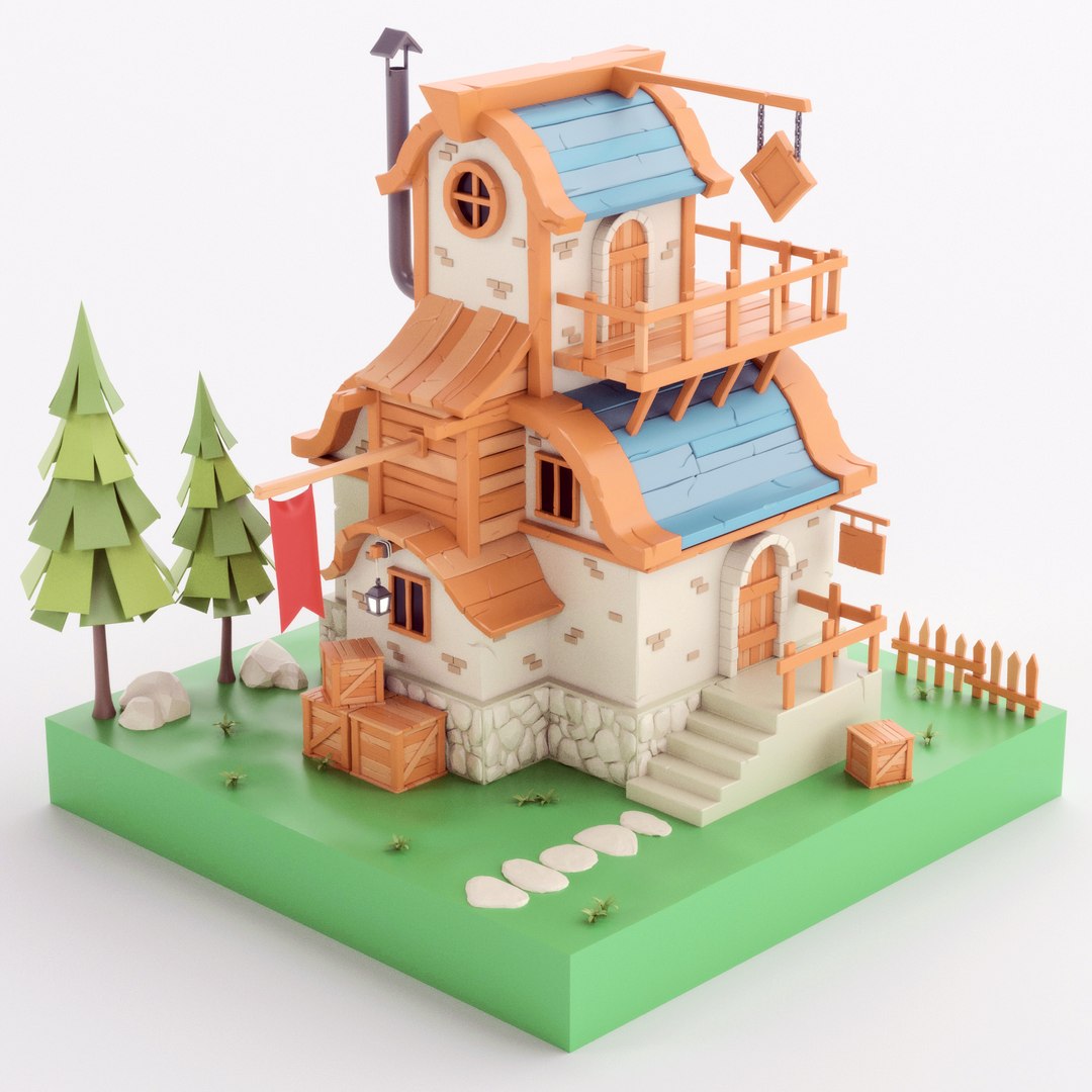 Stylized House 02 3D model - TurboSquid 1815960