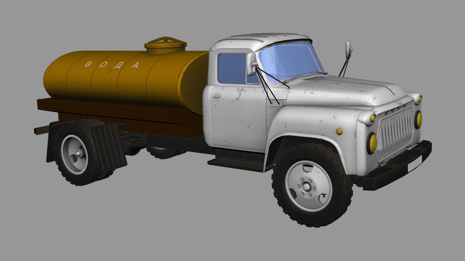 GAZ 53 TANK White Model - TurboSquid 1829469