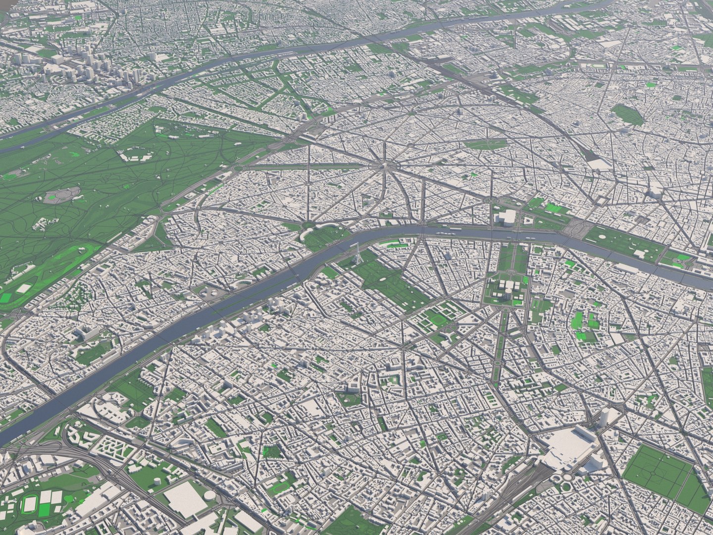 3D Model Paris Maps Buildings - TurboSquid 1433830