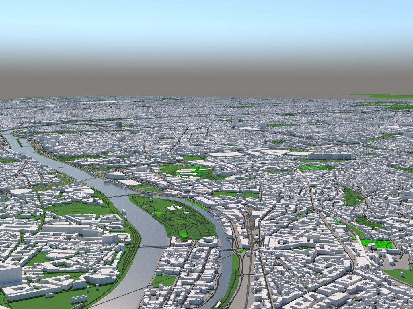 3D Model Paris Maps Buildings - TurboSquid 1433830