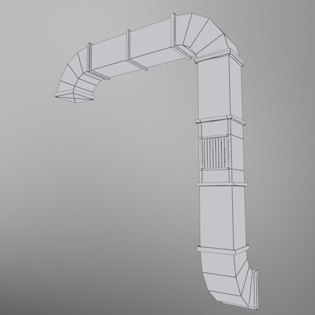 Set Ventilation Duct Ready 3d Model