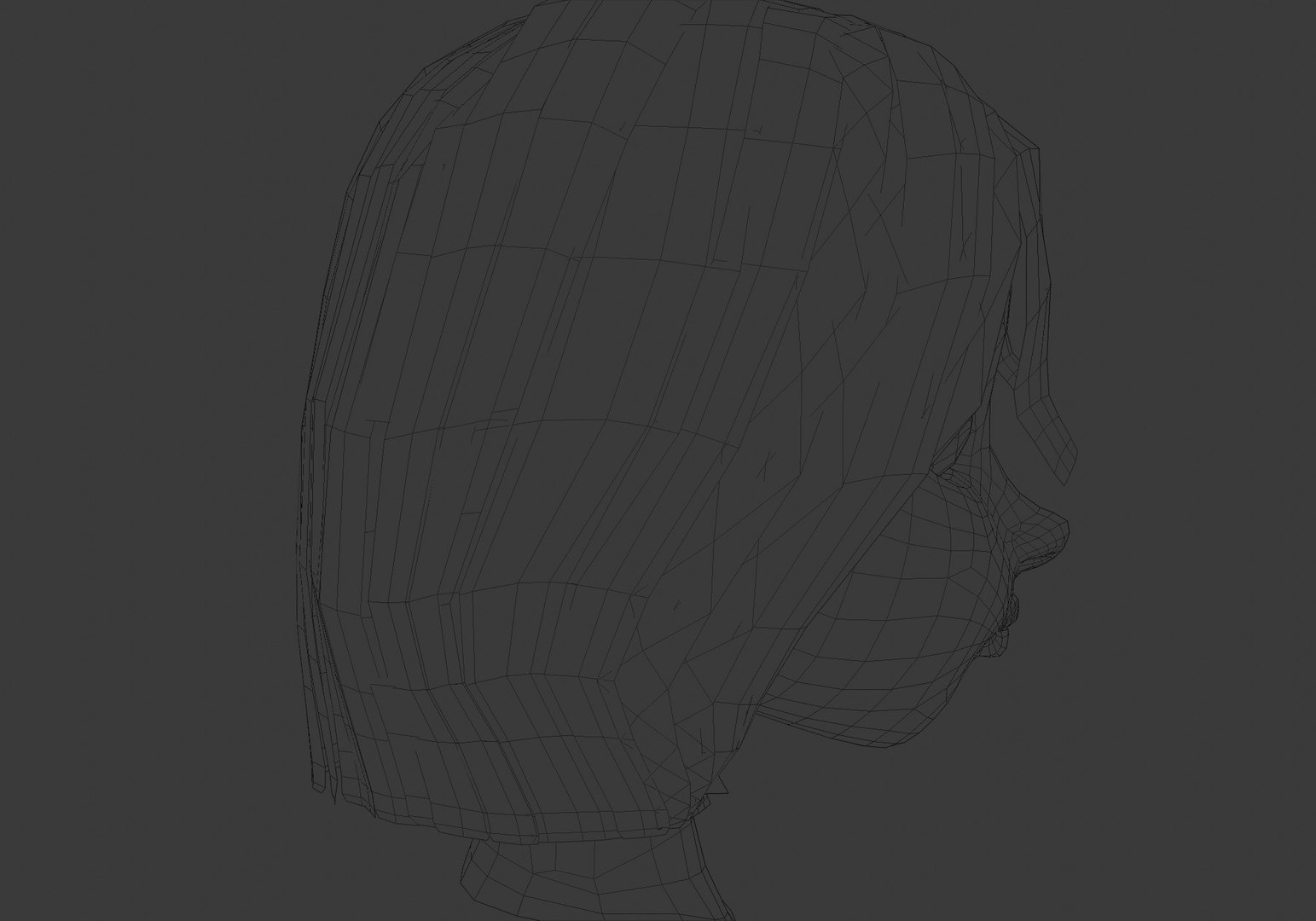 3D Model Low Poly Hairstyle In 4 Colors - TurboSquid 1899386