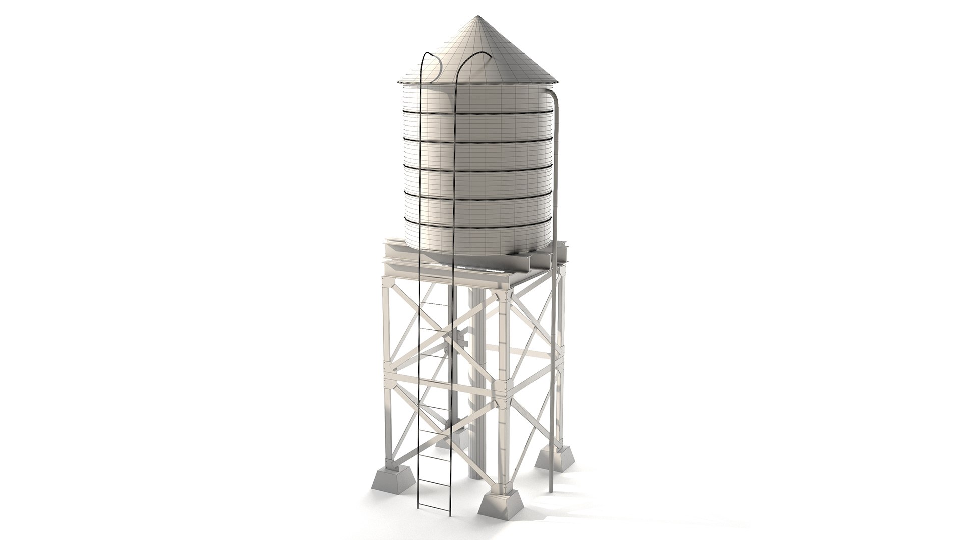 Water tower 3D model - TurboSquid 1732065
