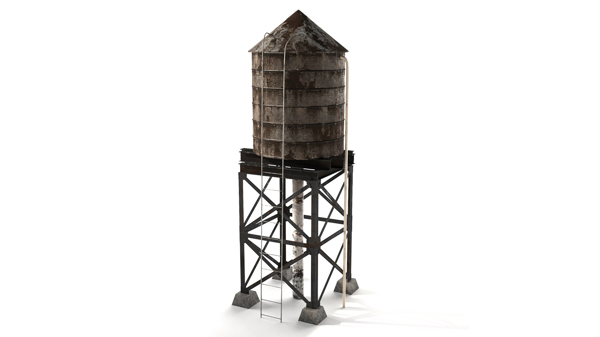 Water tower 3D model - TurboSquid 1732065