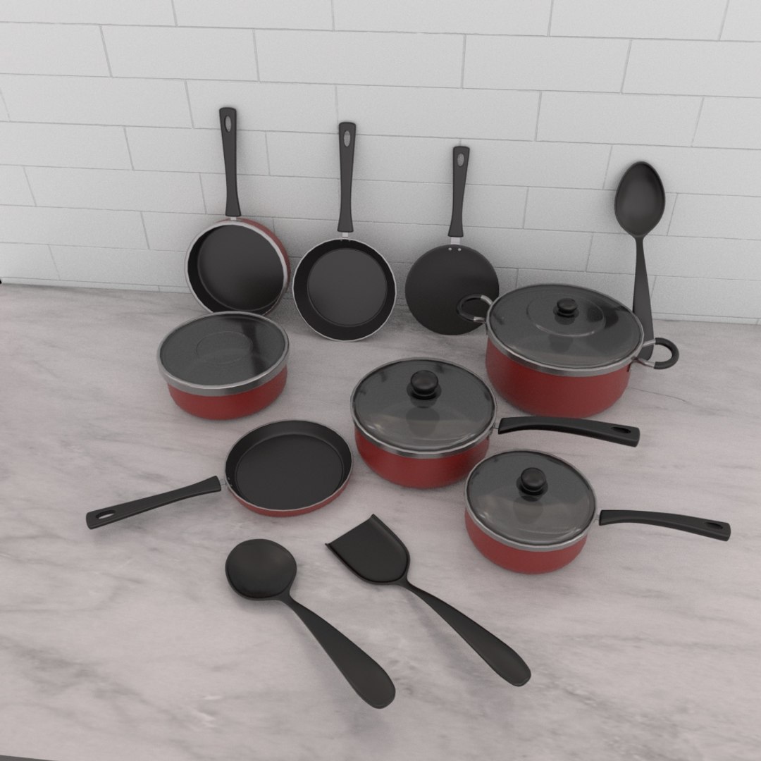 3D Model Cookware Kitchen - TurboSquid 1417066