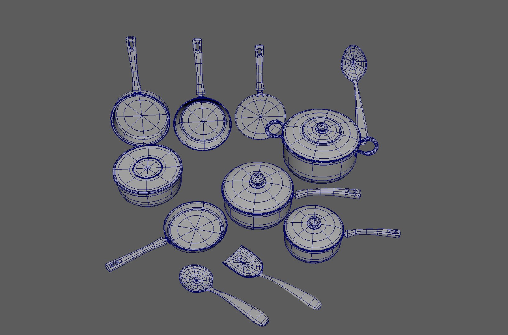 3D Model Cookware Kitchen - TurboSquid 1417066