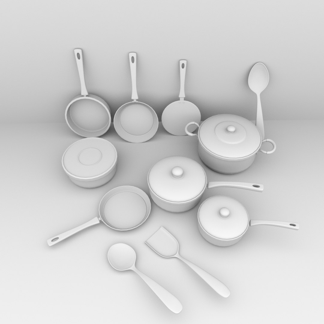 3D Model Cookware Kitchen - TurboSquid 1417066
