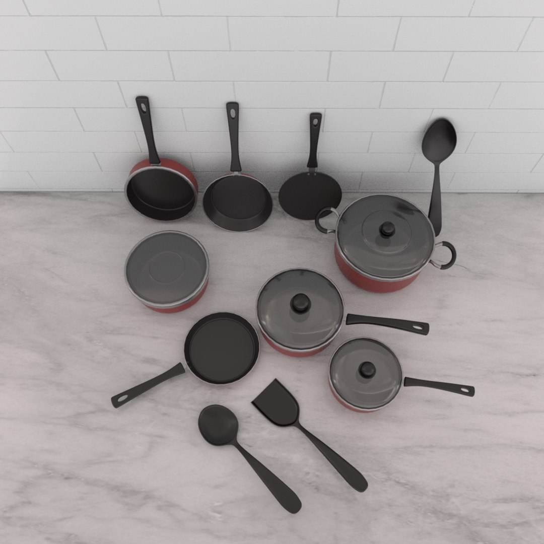 3D Model Cookware Kitchen - TurboSquid 1417066