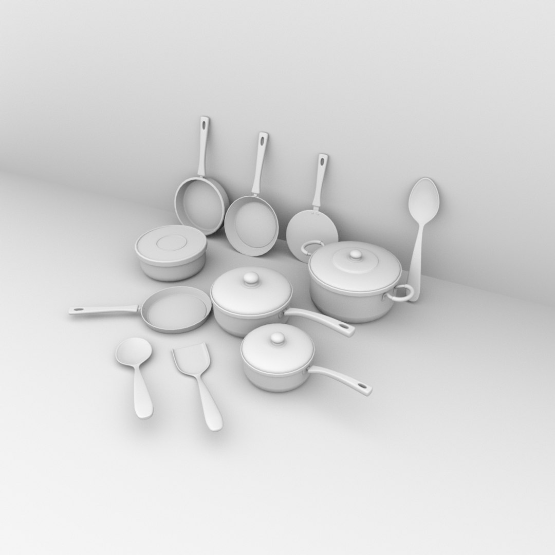 3D Model Cookware Kitchen - TurboSquid 1417066
