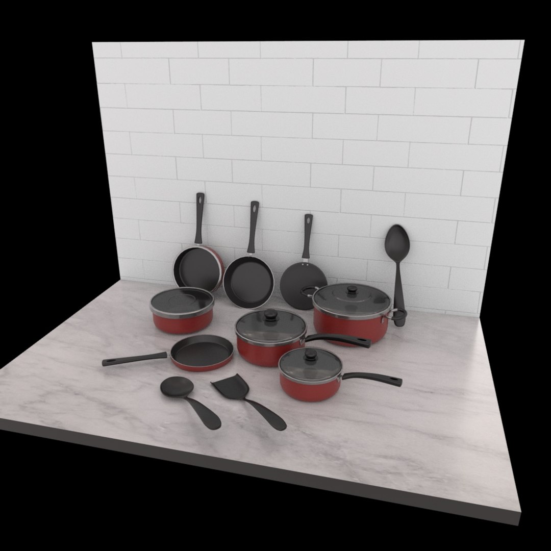 3D Model Cookware Kitchen - TurboSquid 1417066